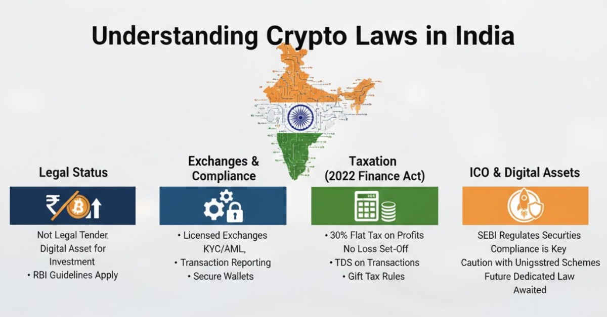 Crypto Laws in India 2025 | Cryptocurrency Regulations, Legal Status & Taxation Guide
